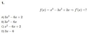 AYT Matematik Türev Konu Anlatımı ve Örnek Sorular | Ders Arşivi