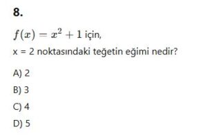 AYT Matematik Türev Konu Anlatımı ve Örnek Sorular | Ders Arşivi