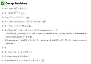 AYT Matematik Türev Konu Anlatımı ve Örnek Sorular | Ders Arşivi