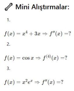 AYT Matematik Türev Konu Anlatımı ve Örnek Sorular | Ders Arşivi